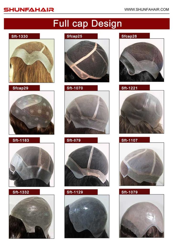 Custom Order-Mono with PU Around Base Full Cap Hair System - ChinaToupees