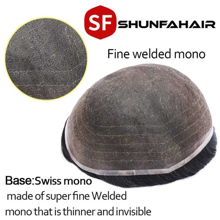 Full Super Fine Welded Mono Men Toupees - ChinaToupees